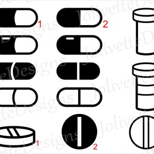 Medicine SVG Pill SVG Pills Doctor Clip Art Clipart - Etsy