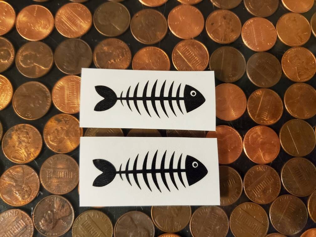 Fish Dead Fish Fish Bones Decal Car Decal Laptop Decal | Etsy