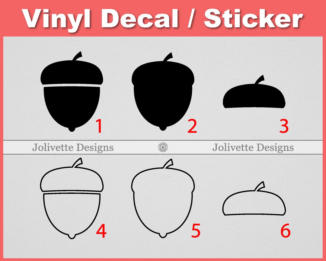 Acorn, Top, Hat, Oak, Nut, Acorns, Nuts, Decal, Car Decal, Laptop Decal ...