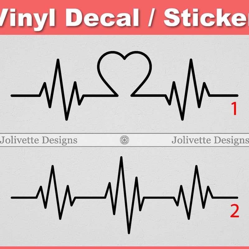 Ekg Sticker Decal - Etsy