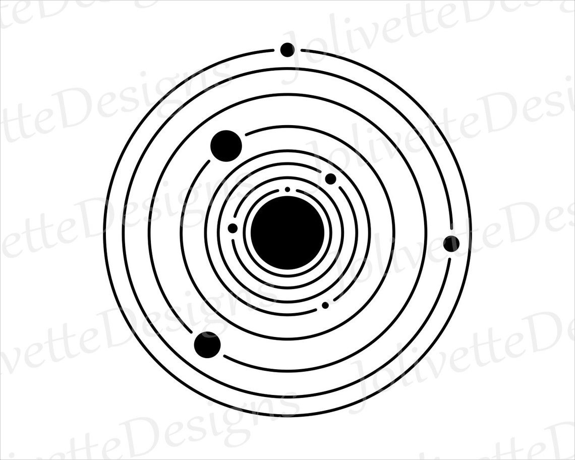 Solar System Space Star Sun Planets Clip Art Clipart | Etsy