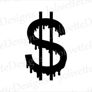 Cool Dollar Sign Paint Drip Graffiti Money Clip Art - Etsy