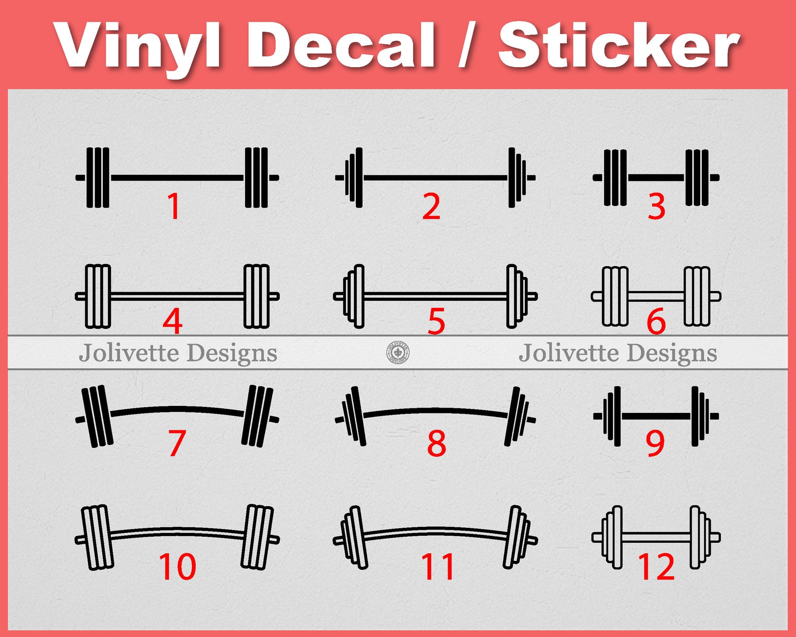 Weights Bodybuild Exercise Gym Workout Decal Car Decal - Etsy