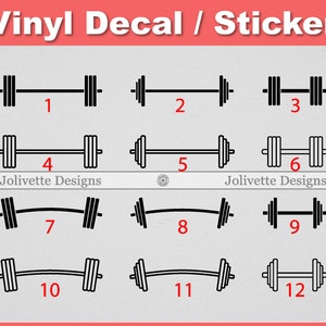 Weights, Bodybuild, Exercise, Gym, Workout, Decal, Car Decal, Laptop ...