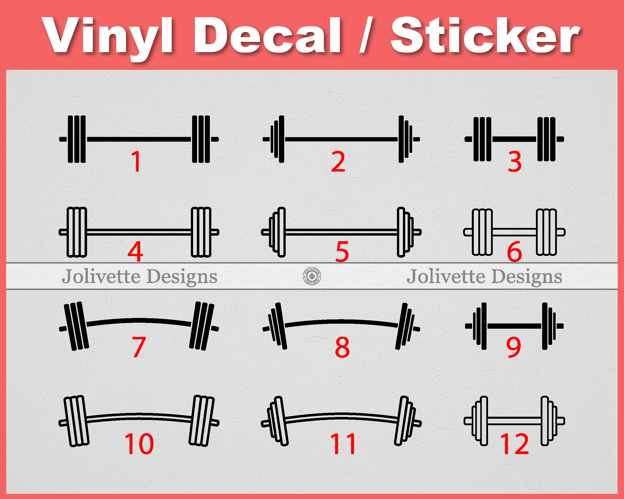 Weights Bodybuild Exercise Gym Workout Decal Car Decal - Etsy