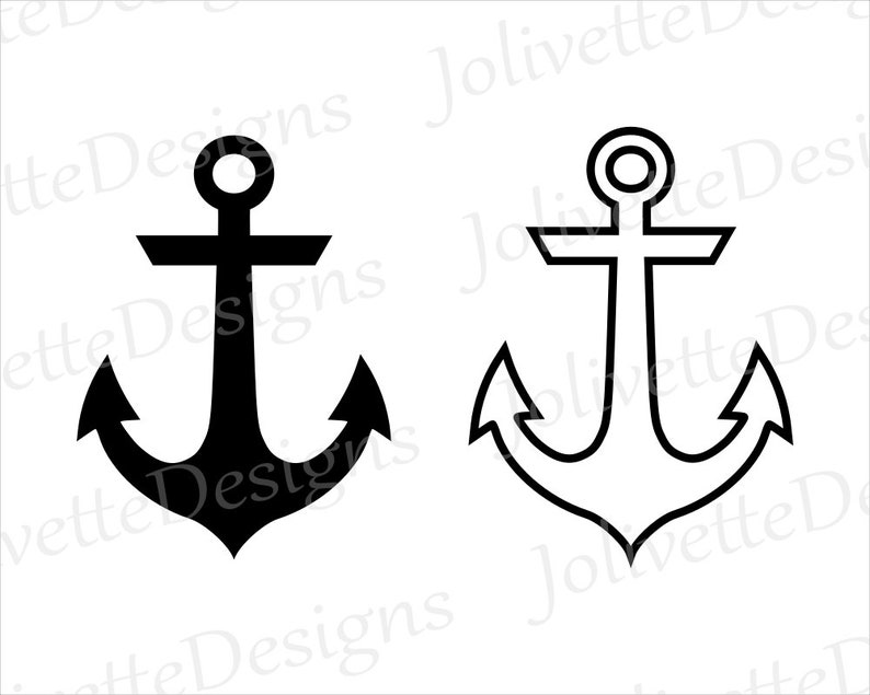 Anchor Sailor Ship Boat Yachty Clip Art Clipart Design - Etsy