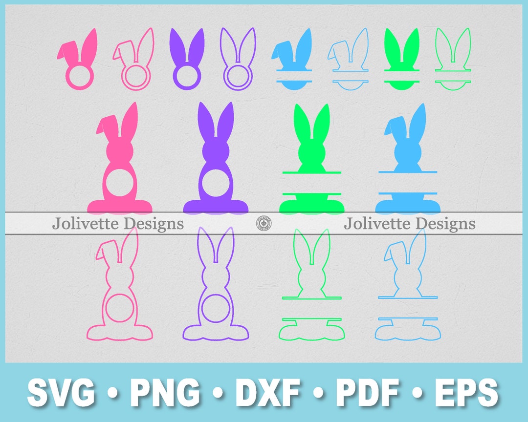 Rabbit, Bunny, Easter, Monogram, Spring, Clip Art, Clipart, Design, Svg ...