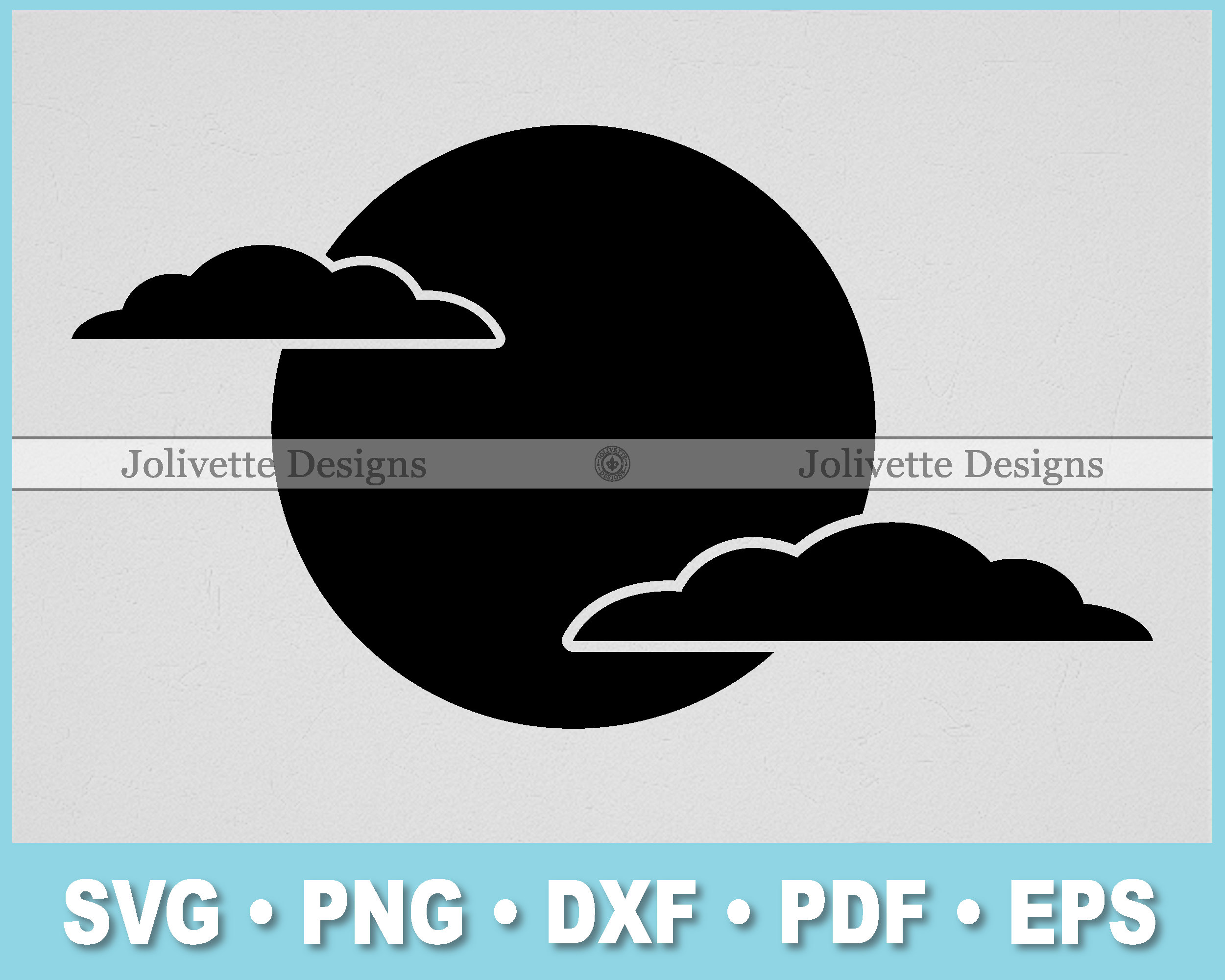Full Moon, Clouds, Night, Sky, Clouds, Clip Art, Clipart, Design, Svg ...