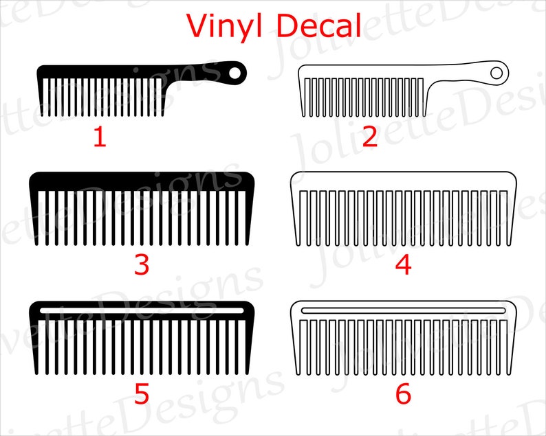 Comb Barber Hair Stylist Pick Combs Decal Car Decal - Etsy