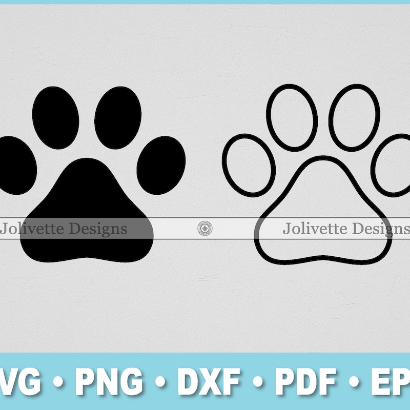 Bulldog Paw Print - Etsy