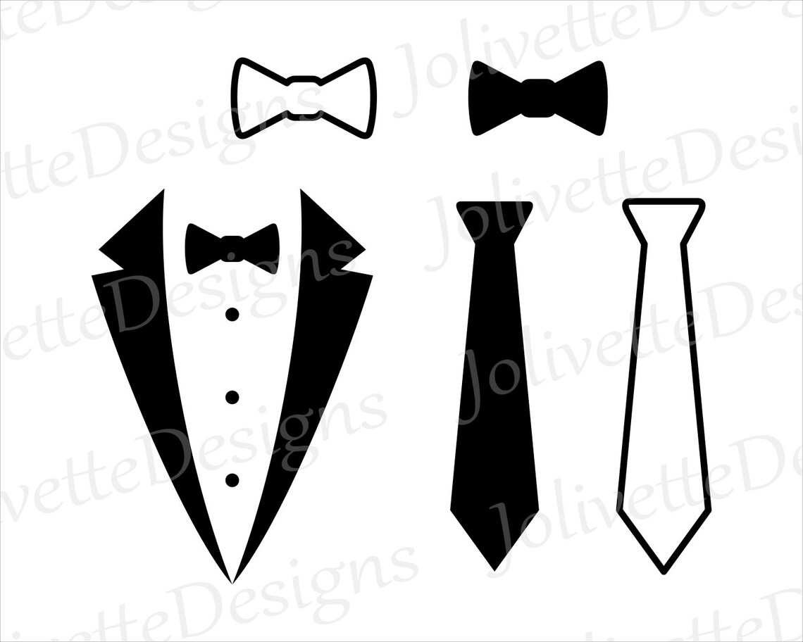 Tie Bow Tie Tuxedo Suit Clip Art Clipart Design Svg - Etsy UK