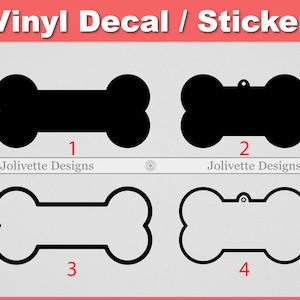 Bone, Dog, Dog Bone, Tag, Dog Tag, Bones, Decal, Car Decal, Laptop ...