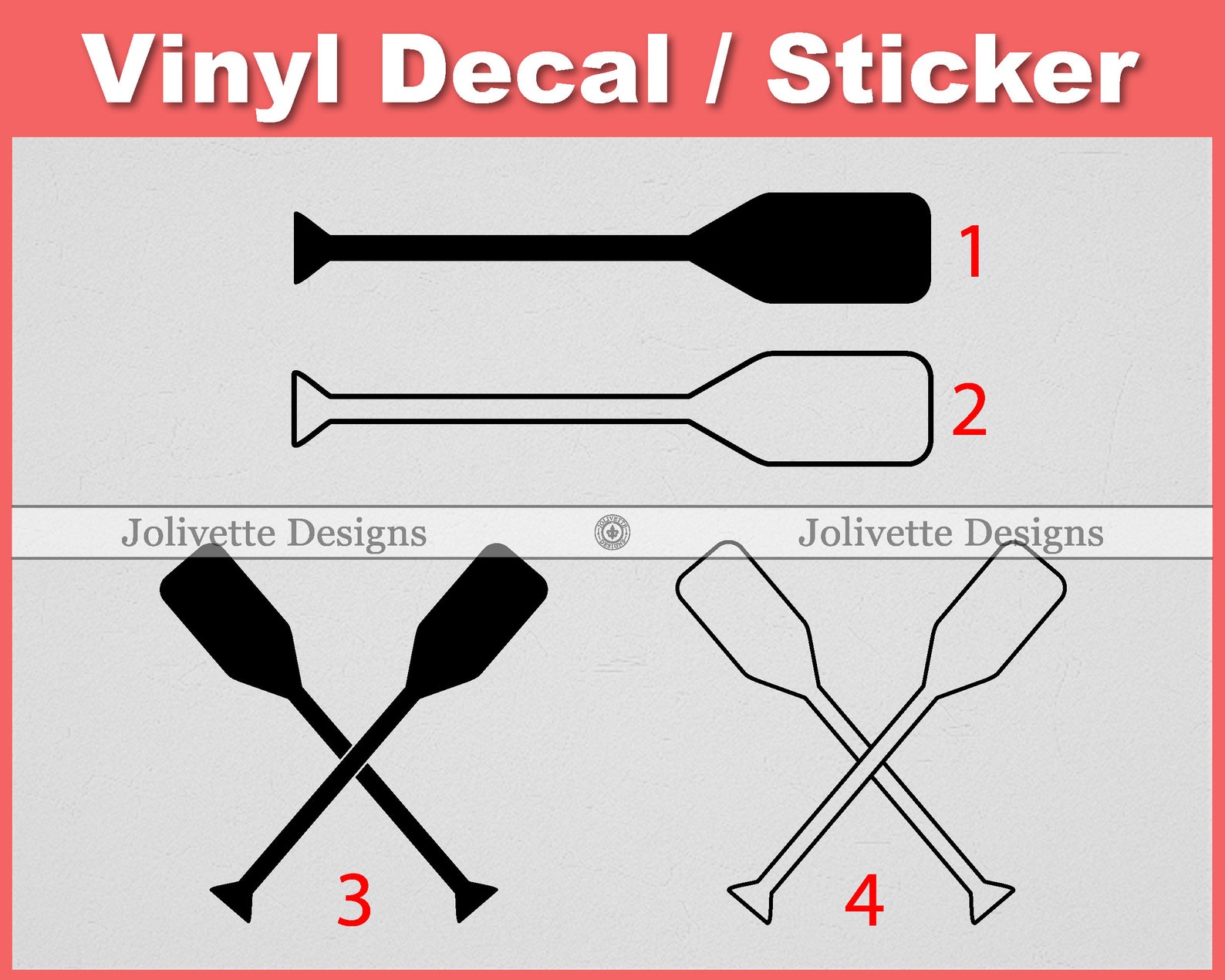 Paddle Boat Canoe Kayak Sports Fishing Decal Car Decal - Etsy