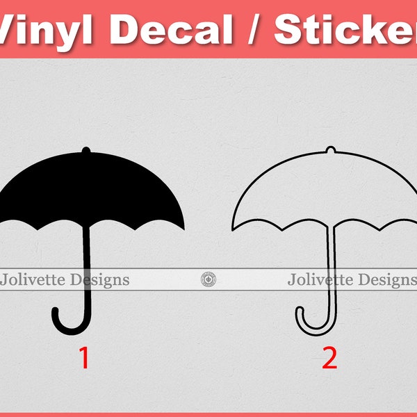 Green Umbrella Decal - Etsy
