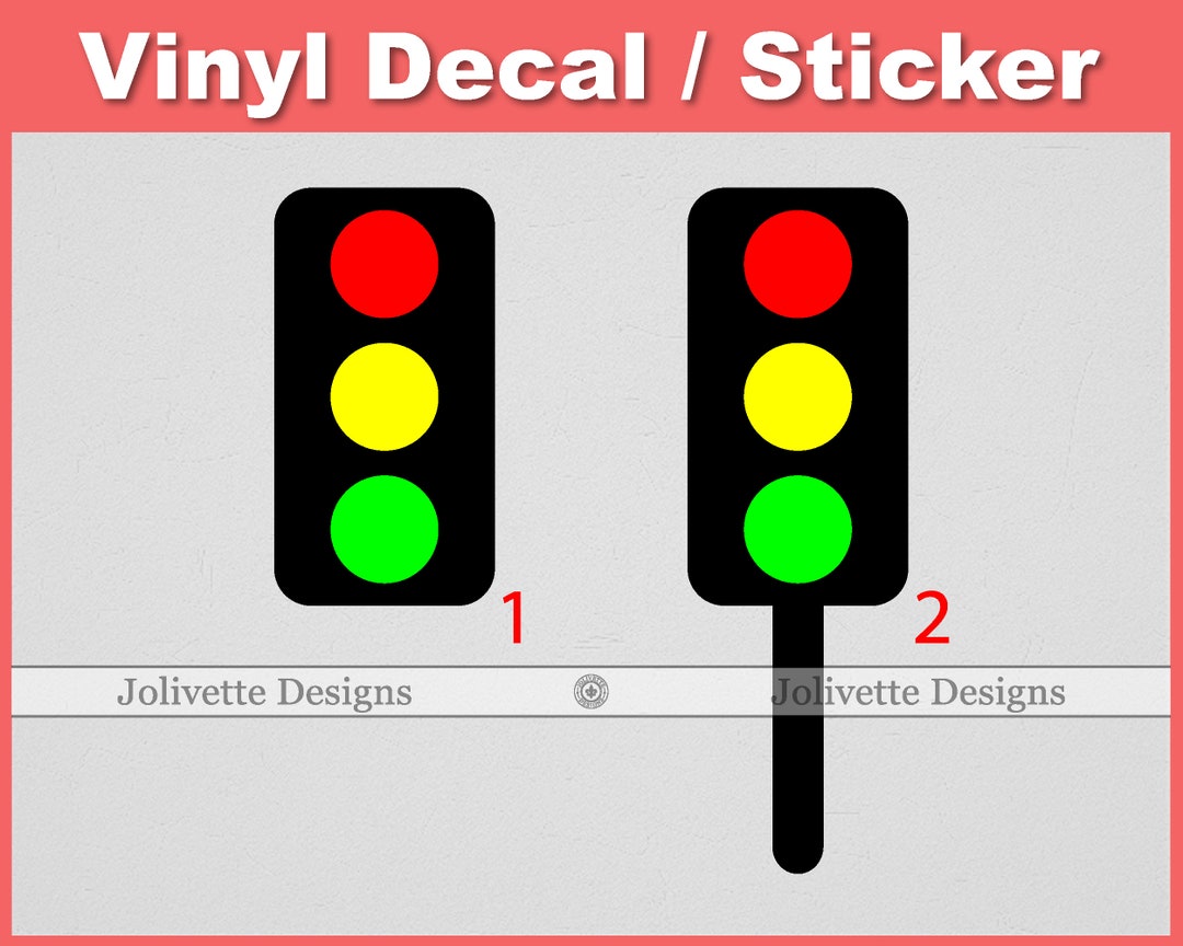 Traffic Light, Stop Light, Red Light, Driving, Decal, Car Decal, Laptop ...