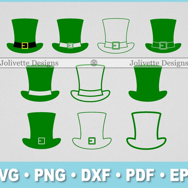 Leprechaun Hat Clipart - Etsy