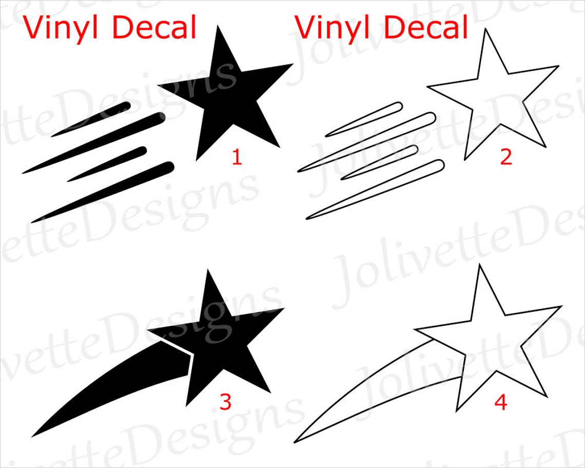 Shooting Star Falling Star Stars Space Decal Car Decal | Etsy