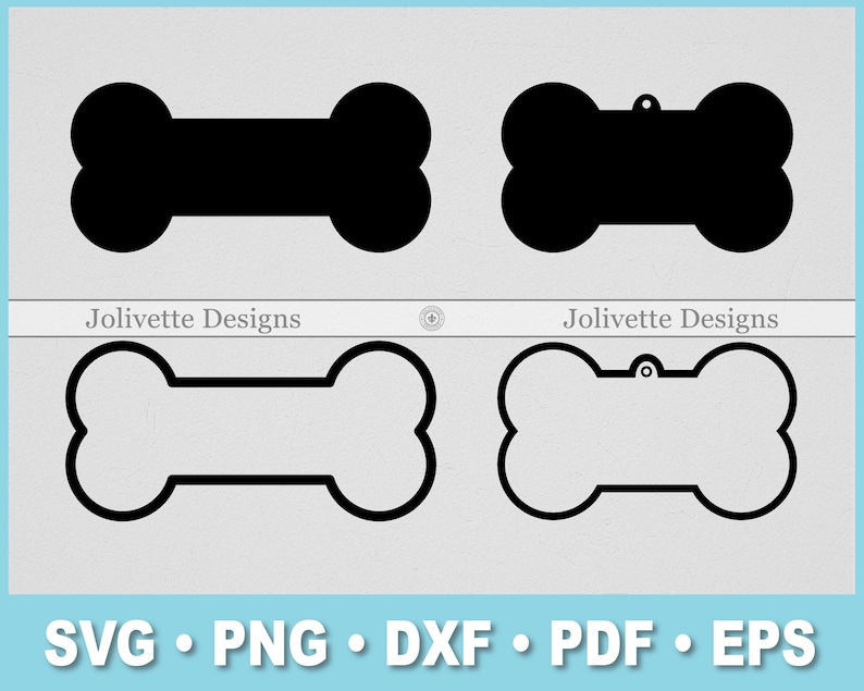 Bone Dog Dog Bone Tag Dog Tag Bones Clip Art Clipart - Etsy