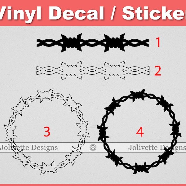 Barbed Wire Decal - Etsy