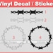 Barbed Wire, Barb, Spike, Fence, Decal, Car Decal, Laptop Decal, Yeti ...