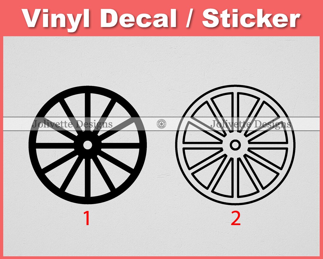 Wagon Wheels, Wheel, Wooden, Country, Western, Decal, Car Decal, Laptop ...