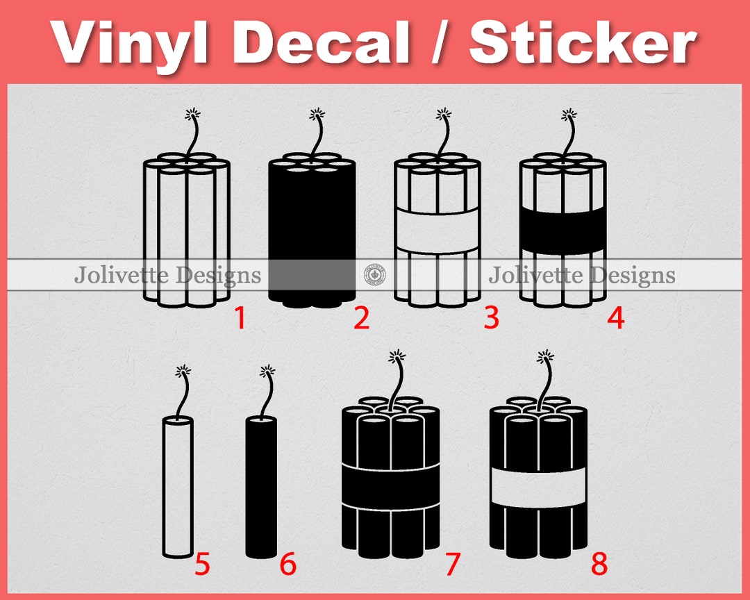 Dynamite, Bomb, Explosive, Explosion, Fuse, Sticks, Decal, Car Decal ...