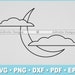 Crescent Moon, Cloud, Clouds, Night, Sky, Clip Art, Clipart, Design ...