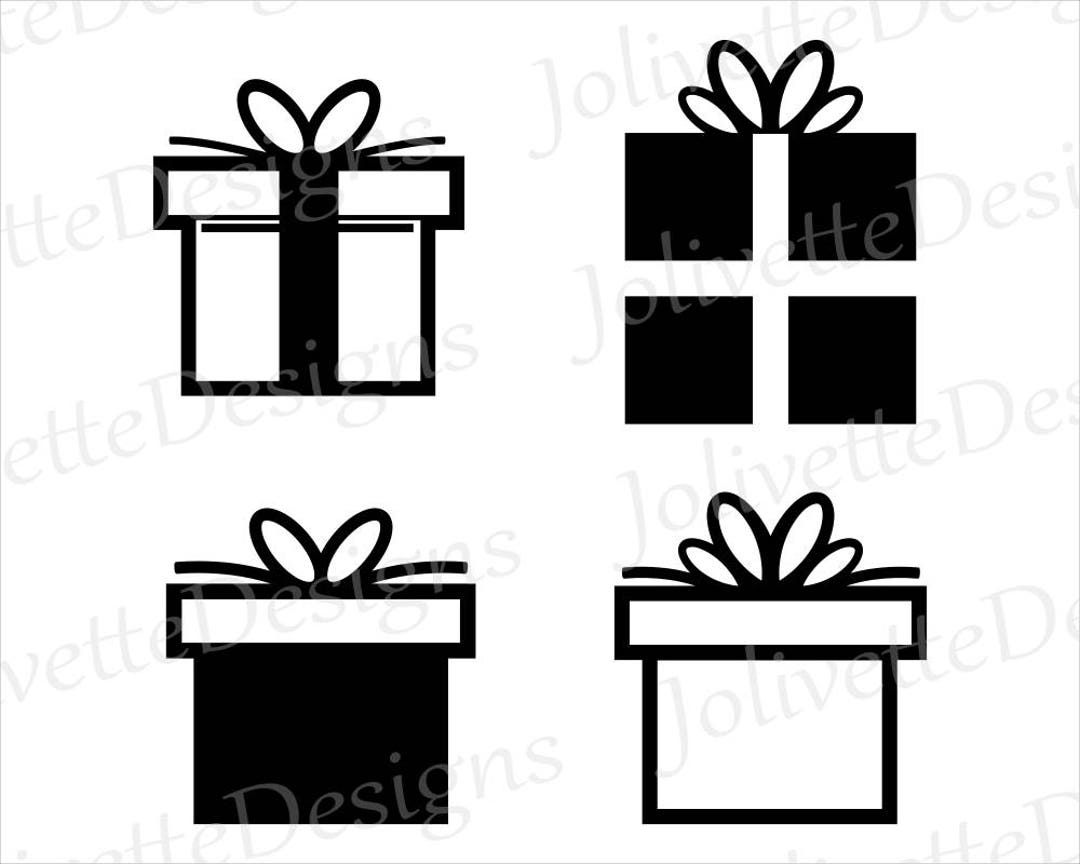 Christmas Gift Birthday Present Box Clip Art Clipart - Etsy