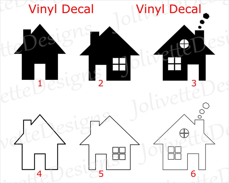 House Door Chimney Window Home Building Decal Car | Etsy