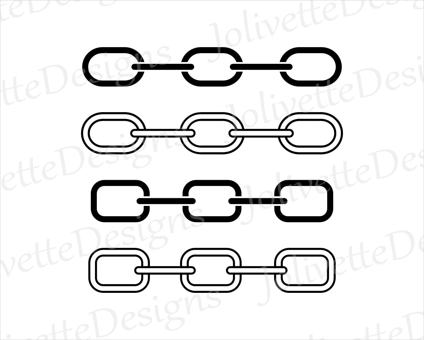 Chain Chains Loops Square Round Clip Art Clipart - Etsy