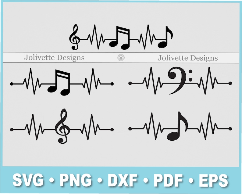 Music Note, Heartbeats, Heart, EKG, ECG, Wave, Line, Clip Art, Clipart ...
