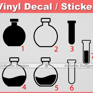 Potion, Vial, Bottle, Chemistry, Magic, Decal, Car Decal, Laptop Decal ...