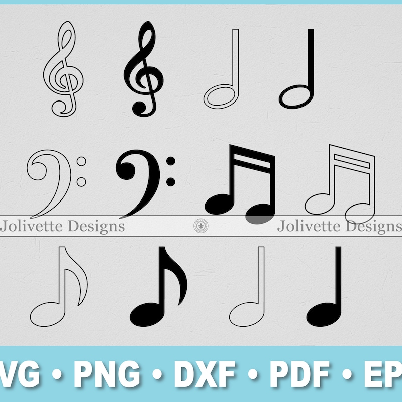 Music Notes Svg - Etsy