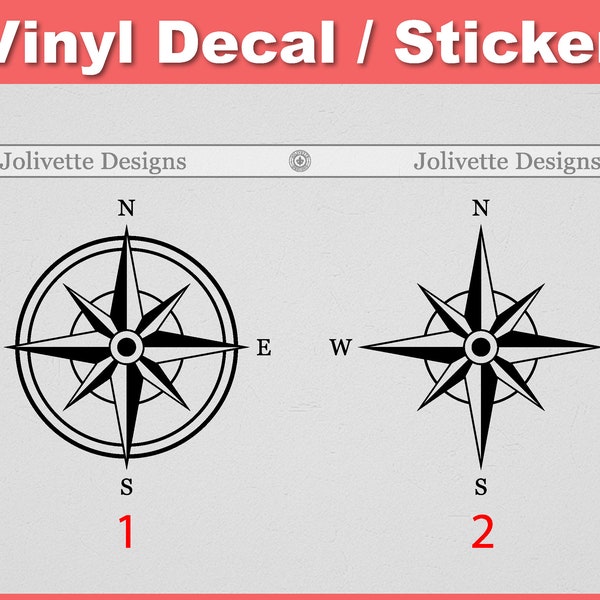 Compass Decal - Etsy