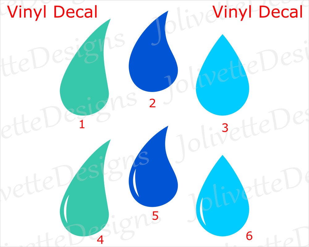Rain Drop Water Drip Wet Droplet Decal Car Decal Laptop - Etsy UK