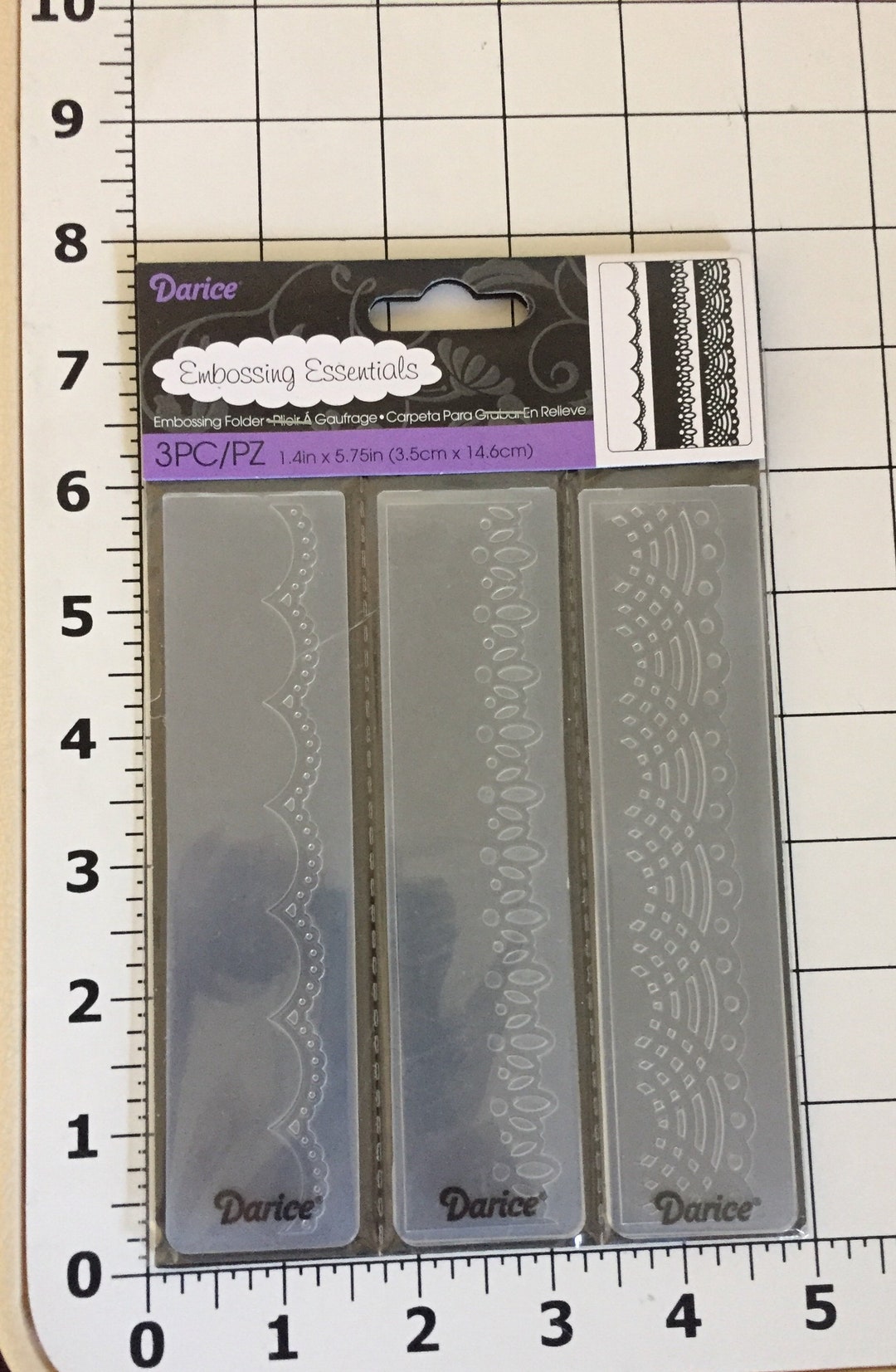 Darice 3-pc Embossing Folder ~lace Borders~ New - Etsy