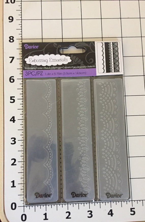 Darice 3-pc Embossing Folder lace Borders New | Etsy