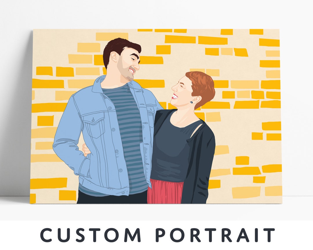 Custom Couple Drawing, Custom Portrait, Drawing From Photo, Portrait ...