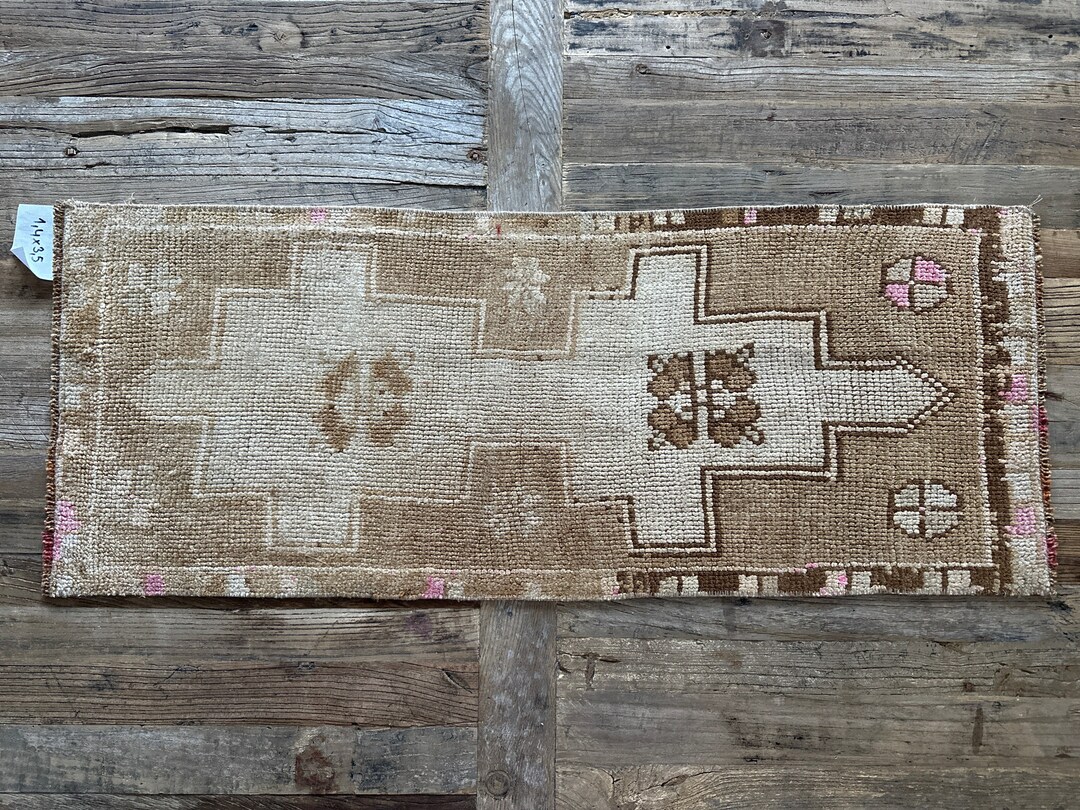 1’4 X 3’5 Antique Kars Rug Muted Camel, Beige & Brown - Etsy