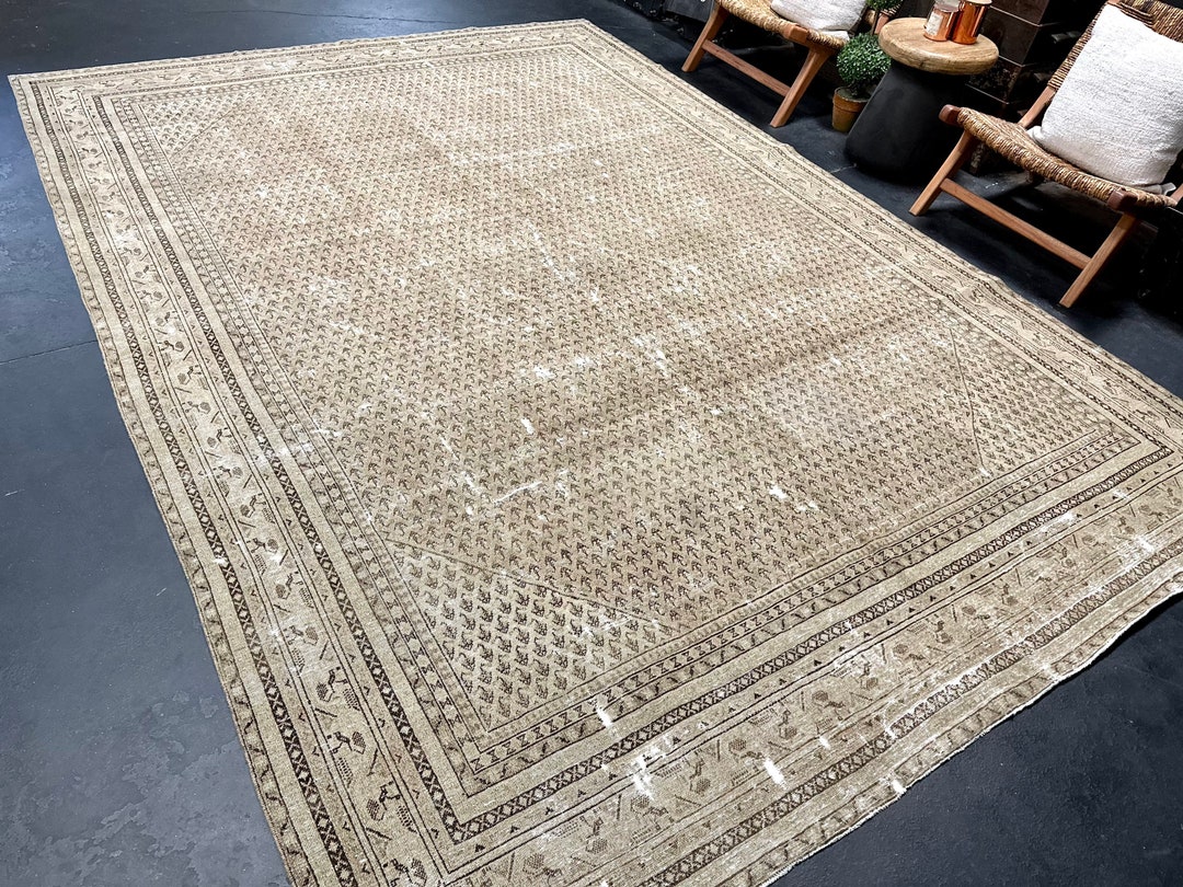8’1 X 11’8 Classic Vintage Rug Muted Camel Beige, Bronze & Sage - Etsy