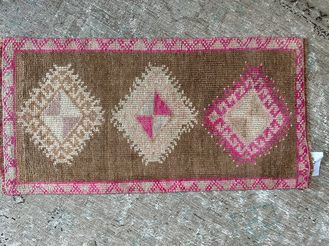 16 X 211 Antique Kars Rug Muted Camel Brown, Taupe & Pink - Etsy