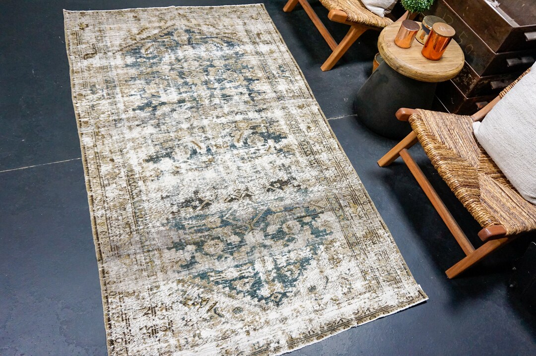 4 X 7 Classic Antique Rug Muted Blue, Brown Gray - Etsy Israel