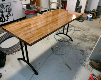 Butcher Block Table - Etsy