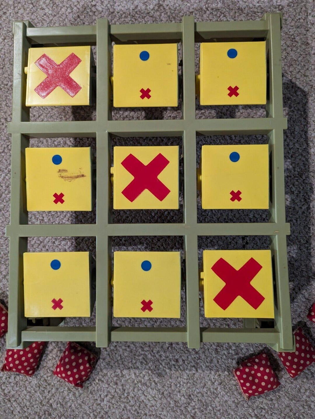 Vintage Toss Across Bag Toss Game W/ Original Box Complete 6 Bean Bags ...