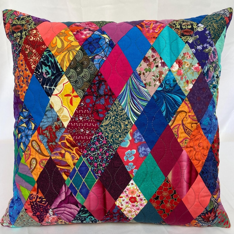 Harlequin Print Cushion - Etsy UK