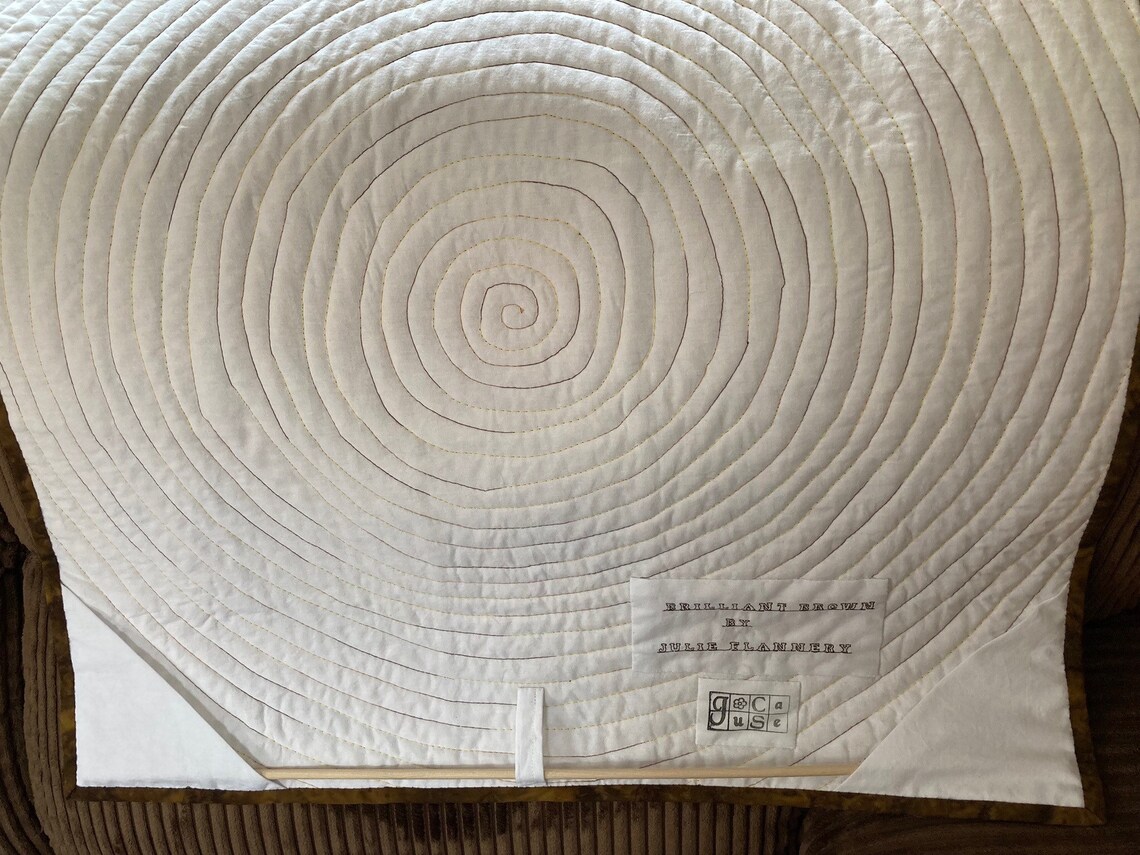 Brilliant Brown Patchwork Spiral Quilt - Etsy