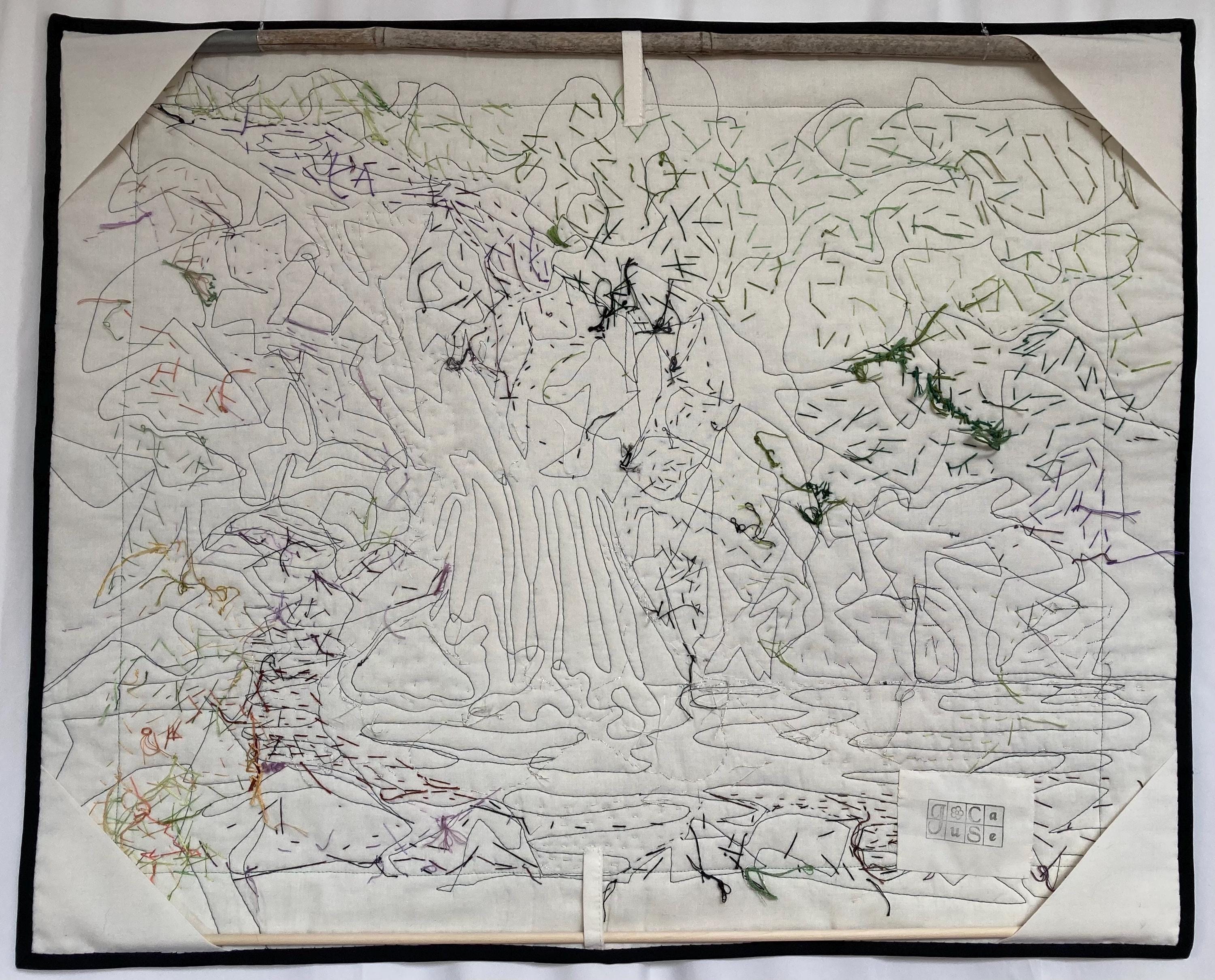 Waterfall Fabric Collage and Embroidery - Etsy