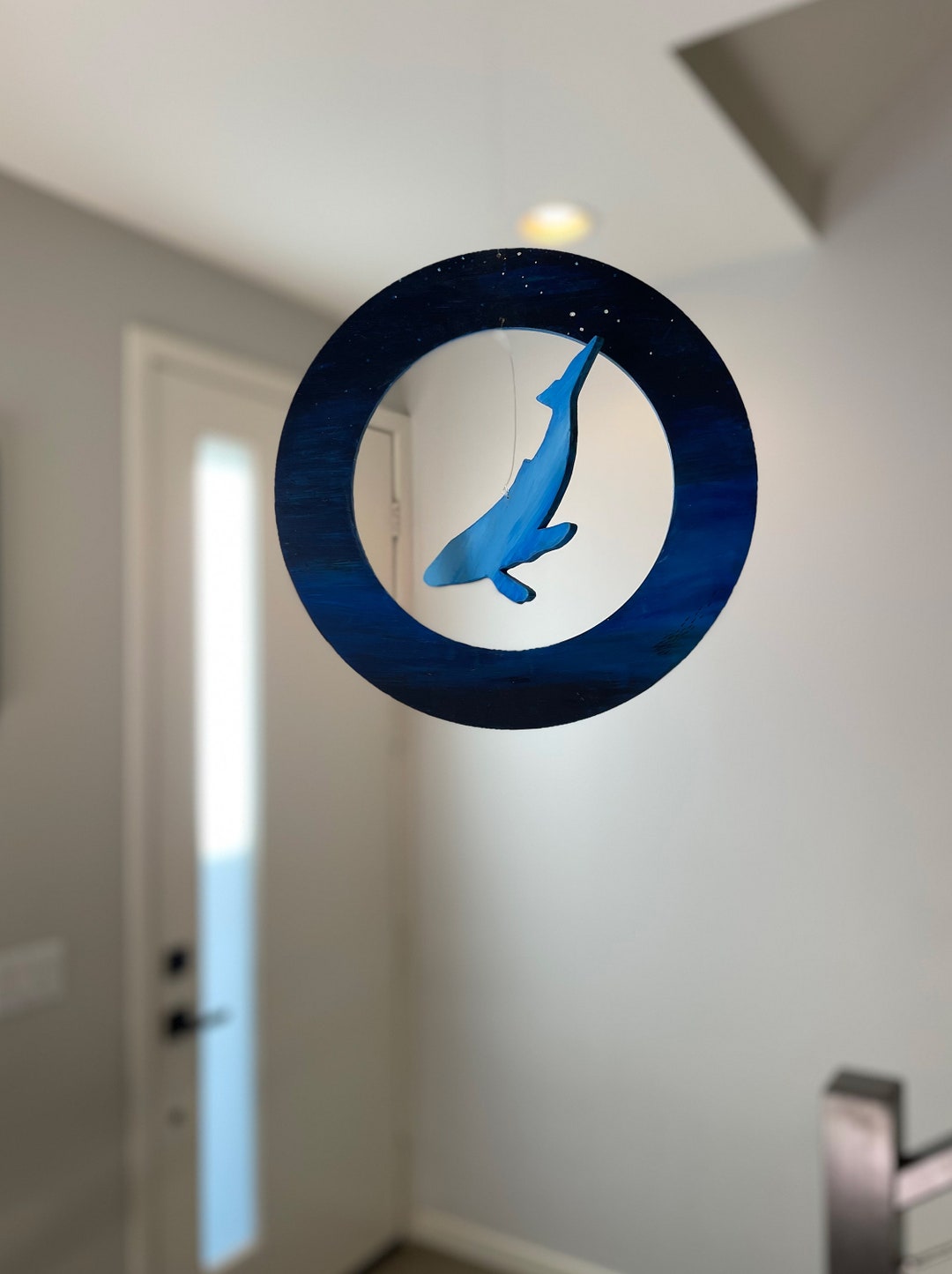 Hanging Mobile Decor Whale. Flying Whale Mobile. Whale - Etsy
