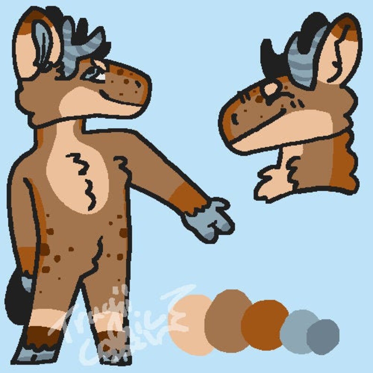 Cute Moose fursona adopt | Etsy