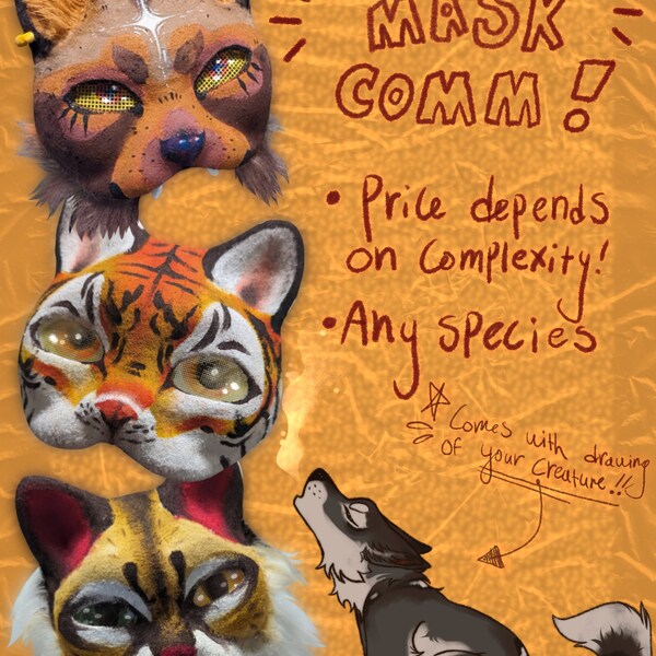 Furry Mask - Etsy